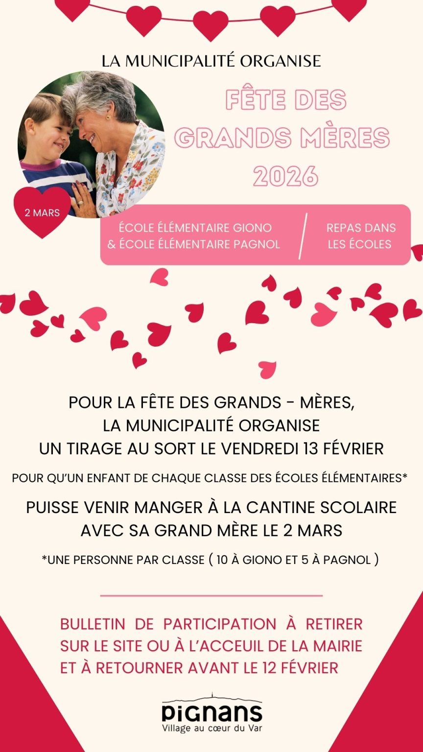 2 mars - Fête des grands mères • Pignans